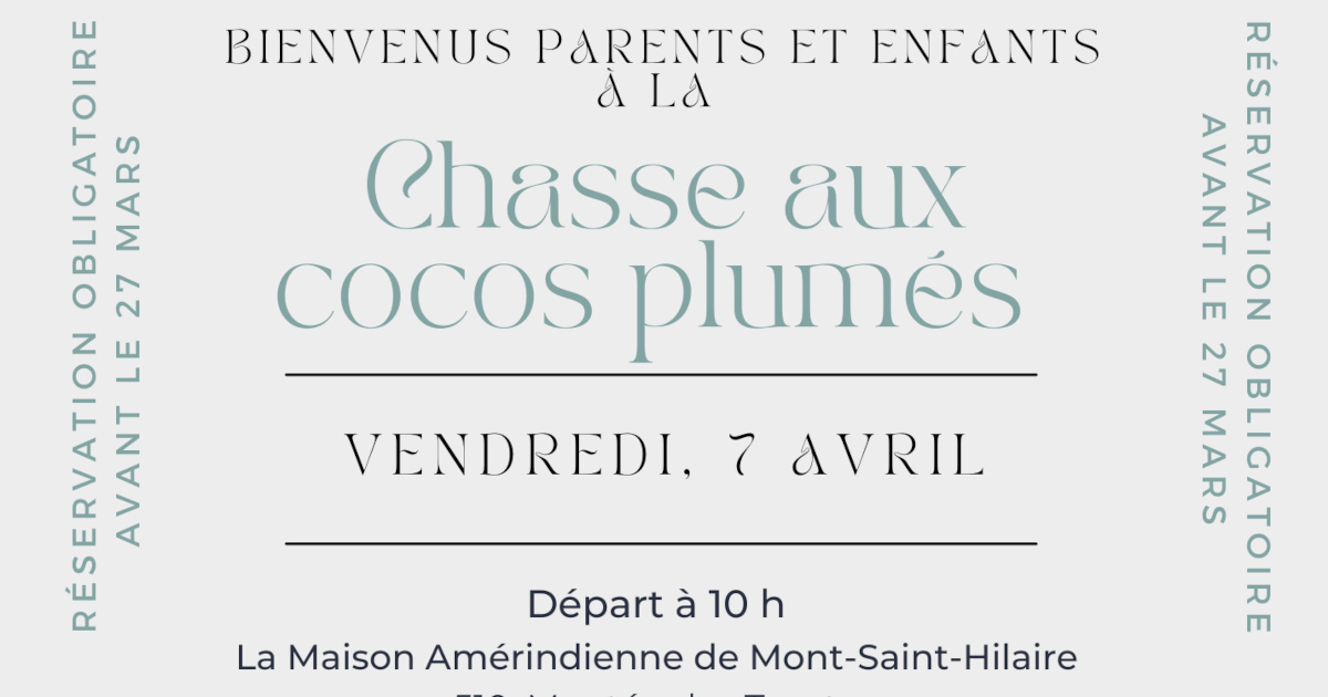 Activité Spéciale de Pâques: Chasse aux cocos plumés | Le Contrecourant.com